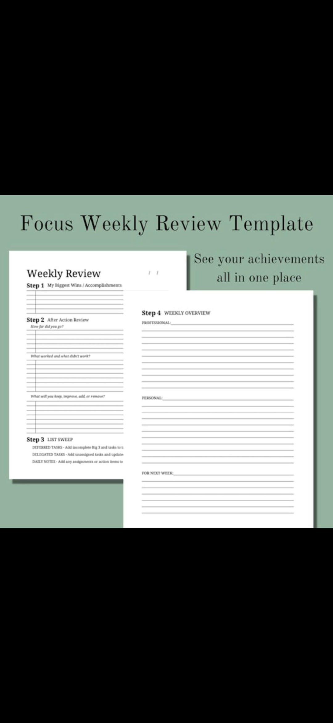 Midday Reset Weekly Printable | Weekly Focus Reset Sheet | Adjust Your ...