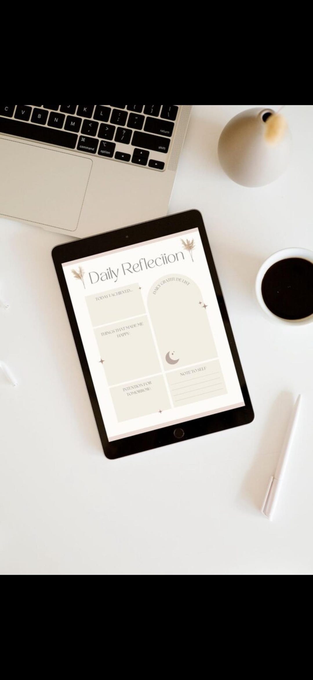 Daily Reflection Planner Printable Minimalist Journal Page for ...