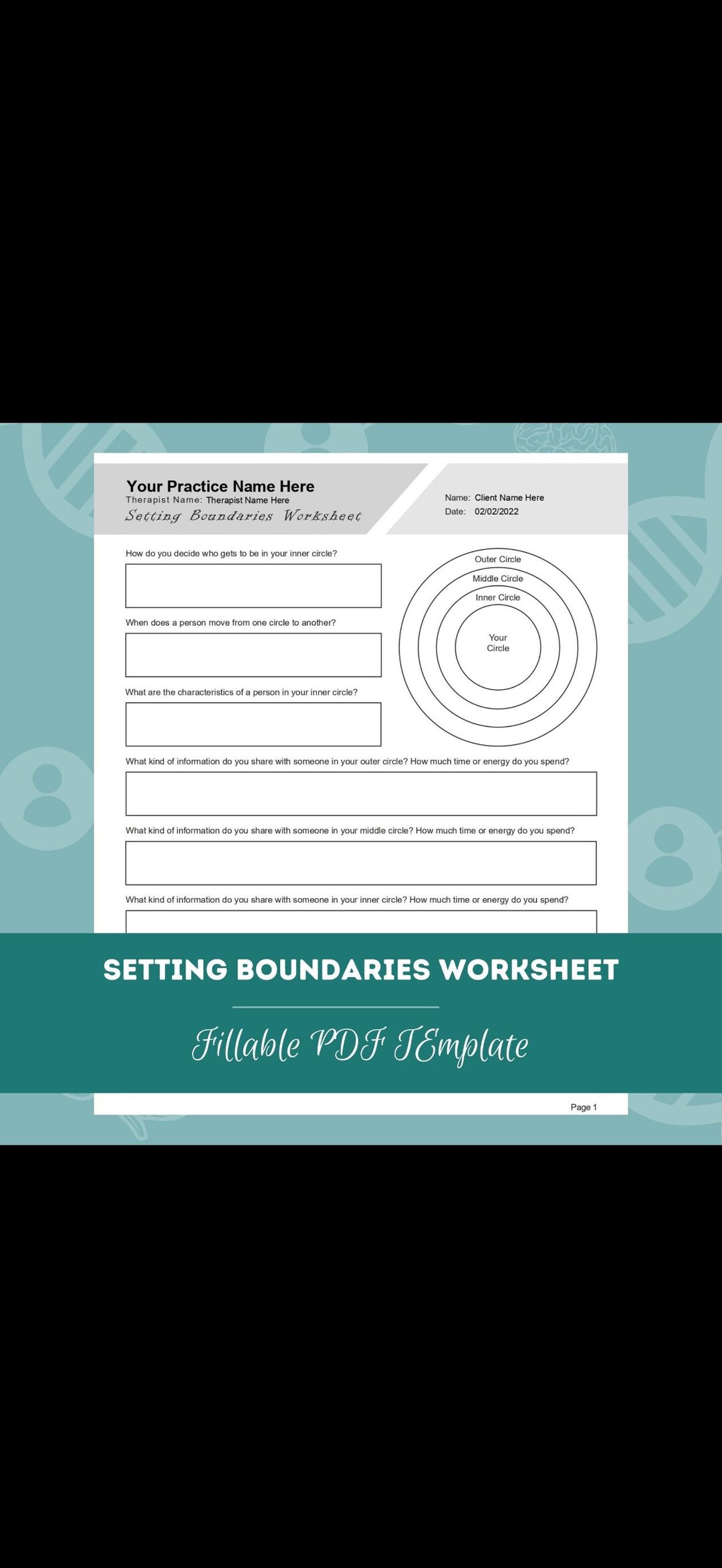 Emotional Boundaries Check-in Worksheet | Protect Your Energy & Feel ...