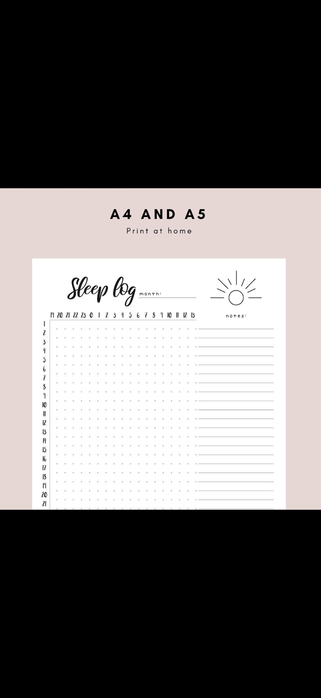 Sleep Anxiety Notes Let Go Worksheet | Release Nighttime Worries, Calm ...