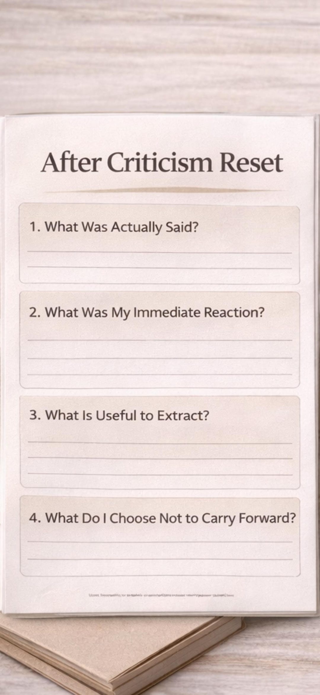 After Public Mistake Worksheet | Regain Emotional Stability After ...