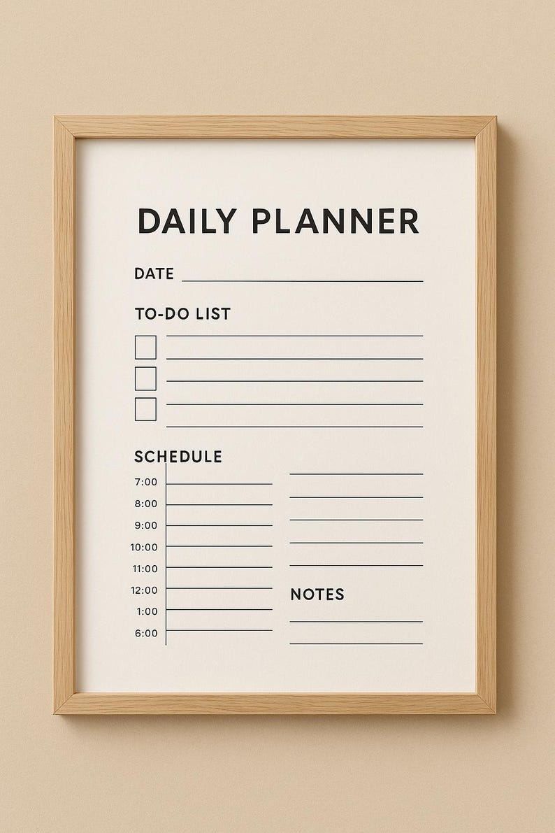 Daily Time Blocking Planner Printable A4 Productivity Schedule - Etsy ...
