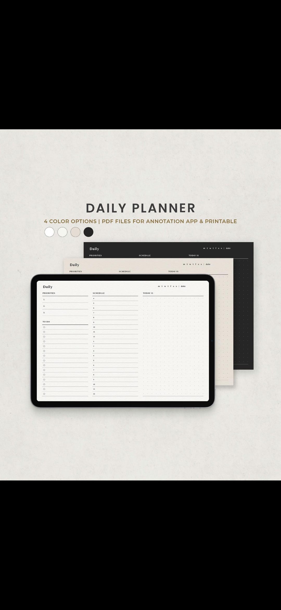 Daily Focus Planner Printable | Daily Priority Planner | Minimal Focus ...