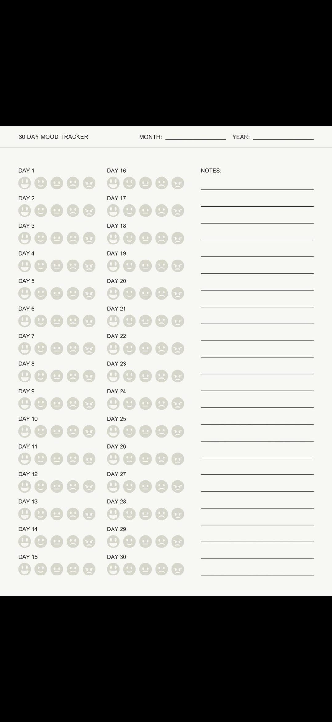 Weekly Mood Tracker Printable A4 Warm Self Care Mental Wellness - Etsy