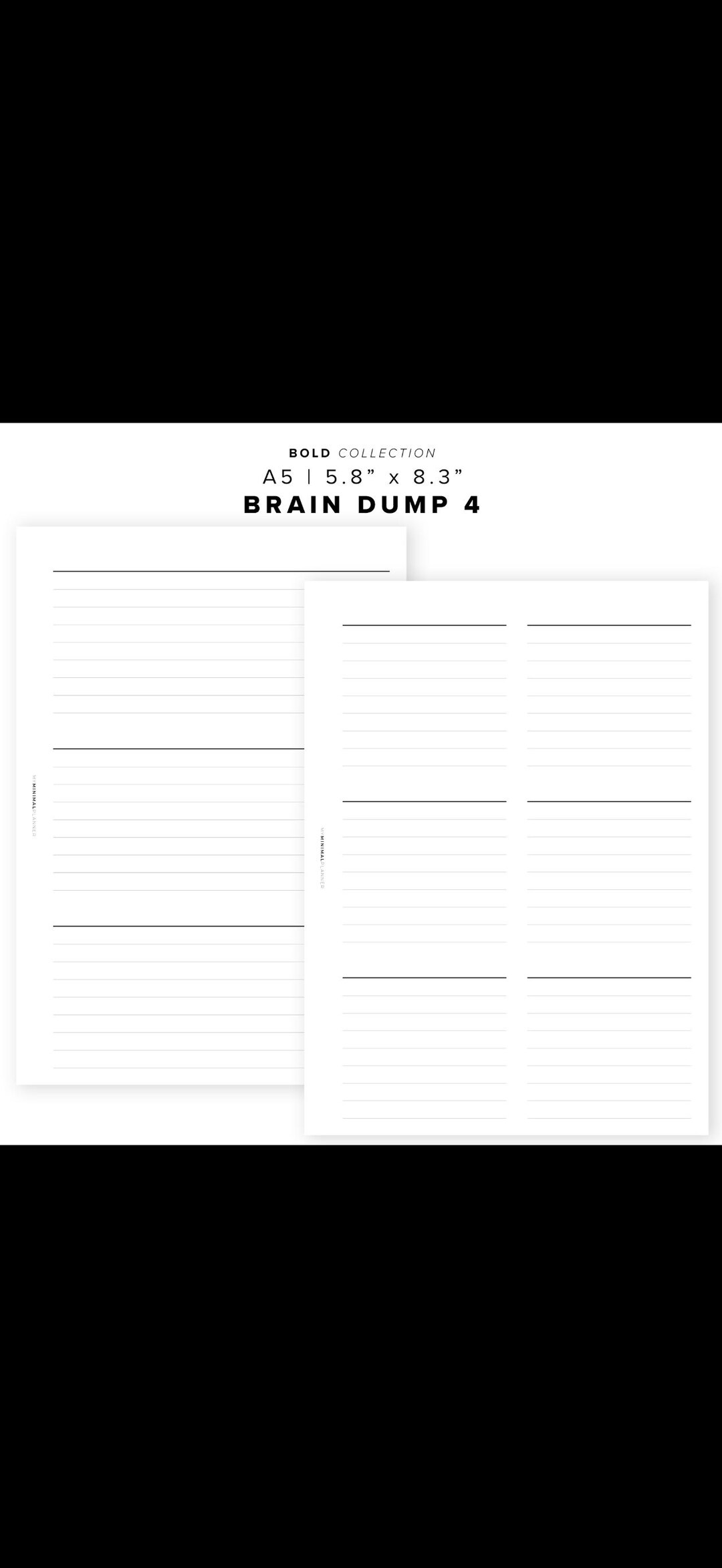 Daily Brain Dump Planner Printable Minimal Mind Dump Worksheet Digital ...