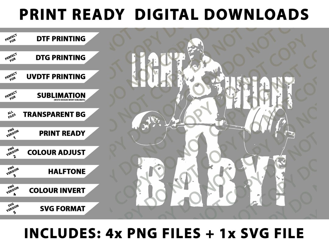 Light Weight Baby! (ronnie Coleman) Essential 1 Png Bundle, SVG Files ...