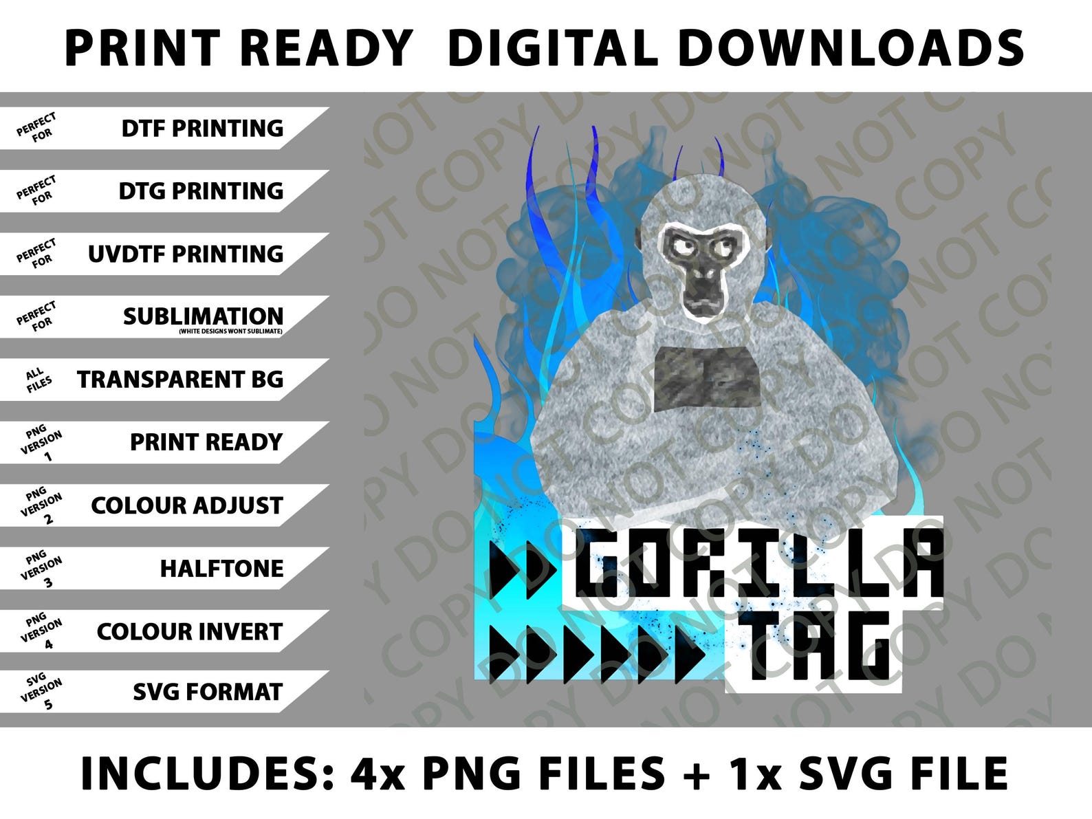 Gorilla Tag - Gorilla Tag Pfp Maker Png Bundle, SVG Files, Digital ...