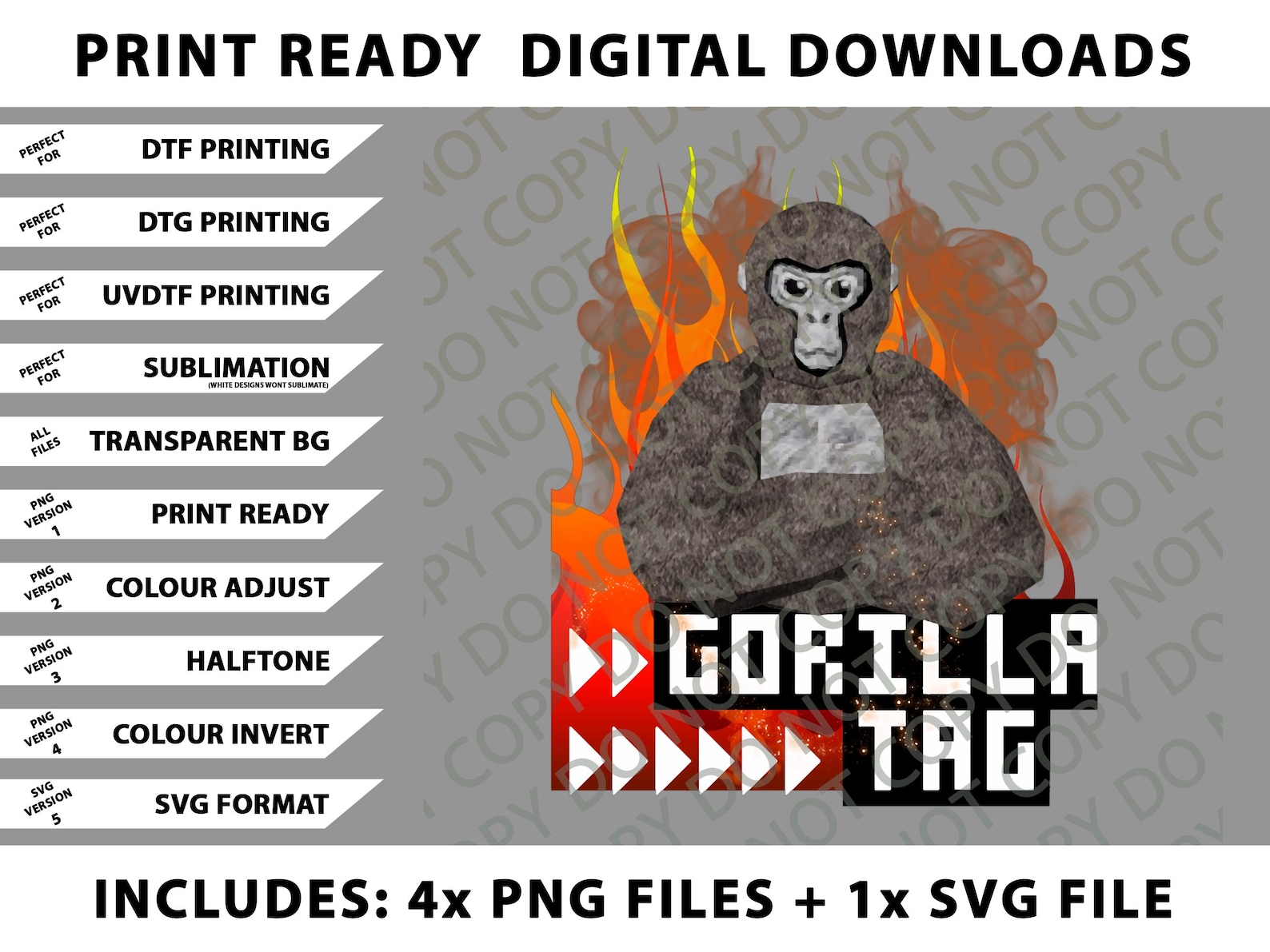 Gorilla Tag - Gorilla Tag Pfp Maker Png Bundle, SVG Files, Digital ...