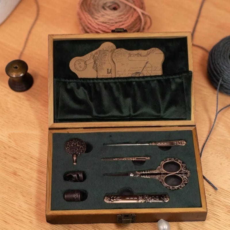 Antique Needle Box - Etsy