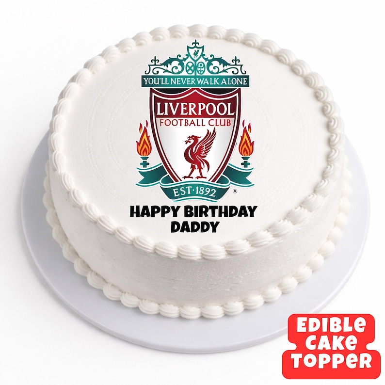 Liverpool Football Club Edible Cake Topper - Etsy
