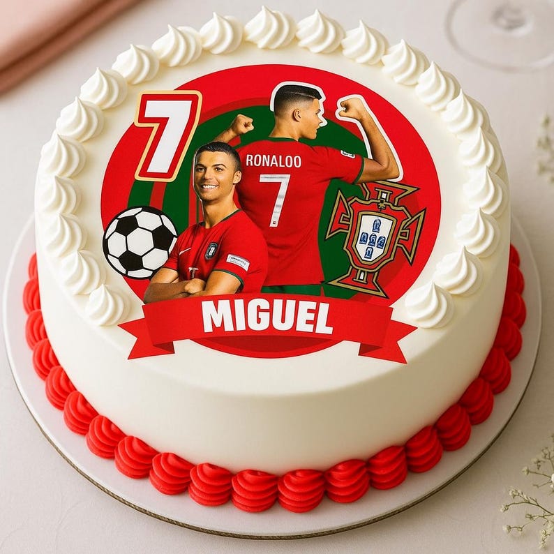 Cristiano Ronaldo Edible Cake Topper | CR7 Birthday Topper ...