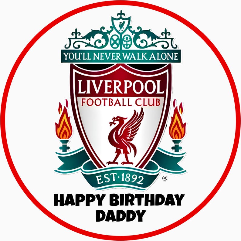 Liverpool Football Club Edible Cake Topper - Etsy