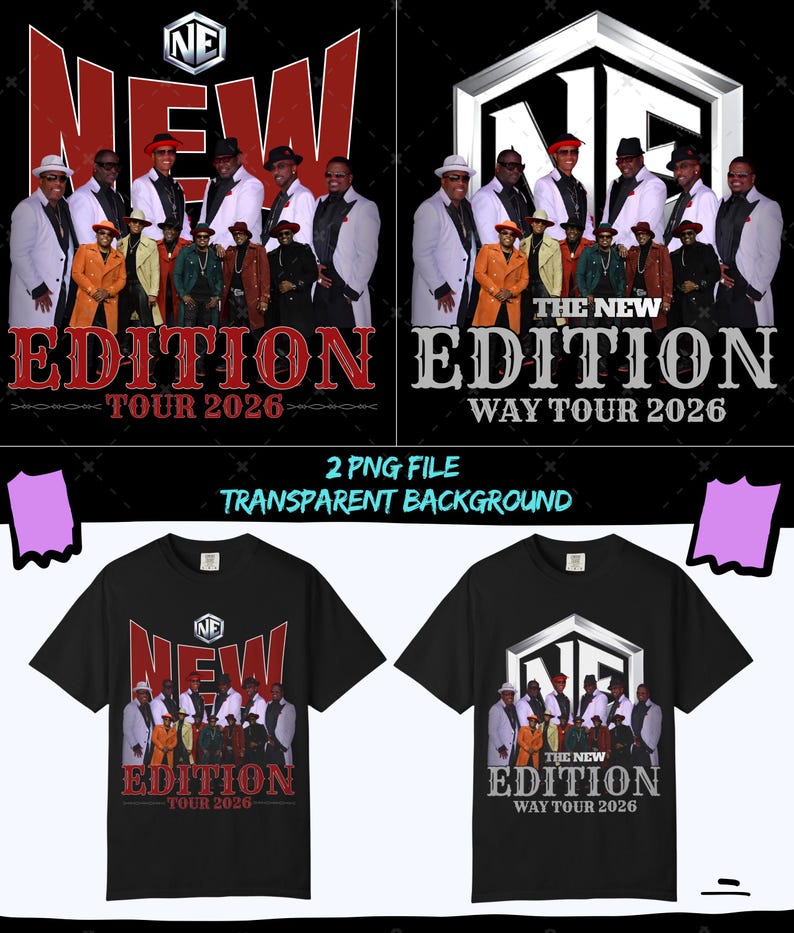 The New Edition Way Tour 2026 PNG File Digital Download, Ready to Print ...