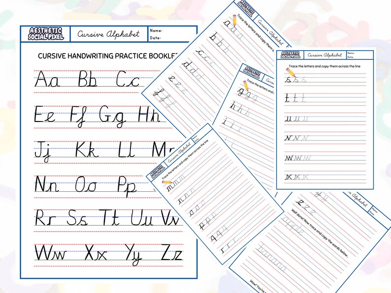 Cursive Handwriting Worksheets A-Z | 136 Page Upper & Lowercase Tracing ...