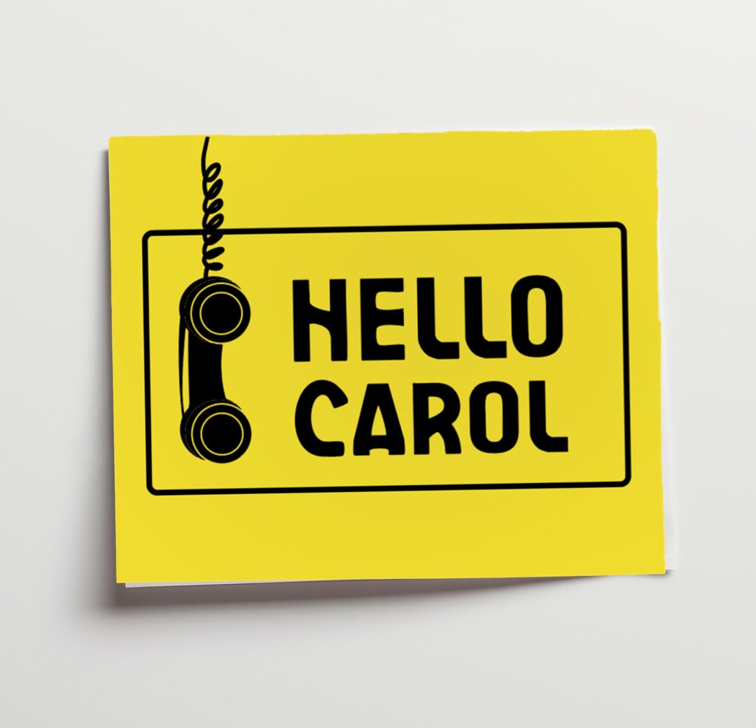 Pluribus-inspired Hello Carol Printable Greeting Card – 2 per Letter ...