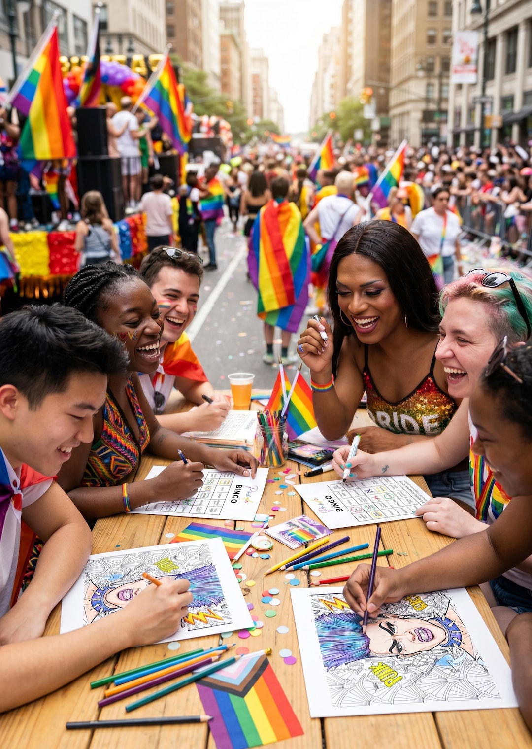 Pride Month Activity Kit: Bingo Games & Drag Queen Coloring Pages ...