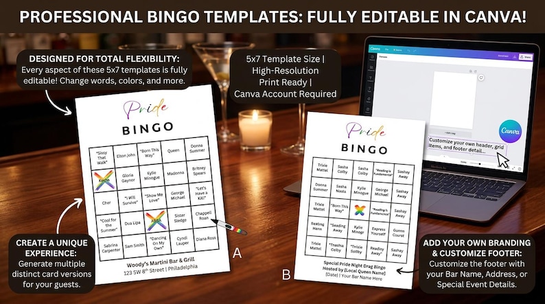 Pride Month Activity Kit: Bingo Games & Drag Queen Coloring Pages ...