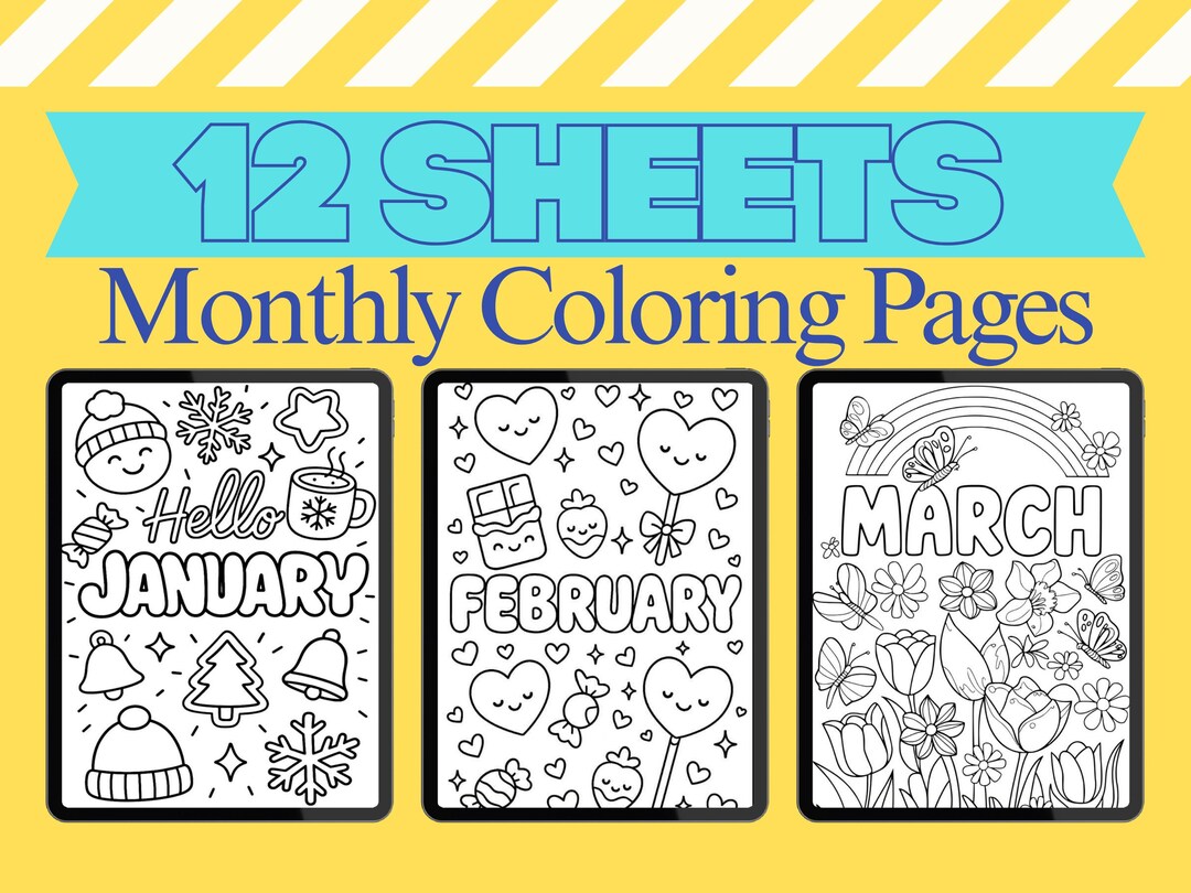 Monthly Coloring Pages for Kids | Kids Coloring Books | Printable ...