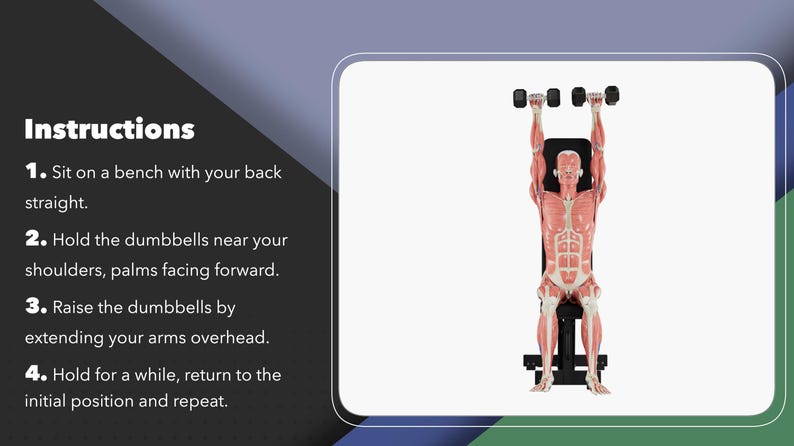 Dumbbell Shoulder Press Exercise: Instructional Video (4K Mp4) - Etsy