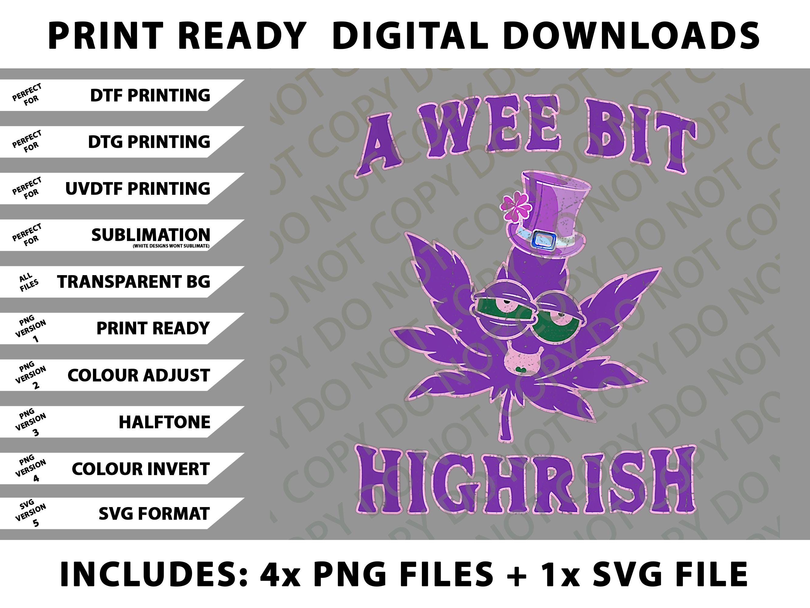 Womens Mens St Patricks Day A Wee Bit Highrish Funny 420 Weed V-neck ...