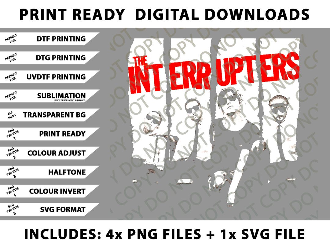 Famous Ska Punk Band Classic Png Bundle, SVG Files, Digital Downloads ...