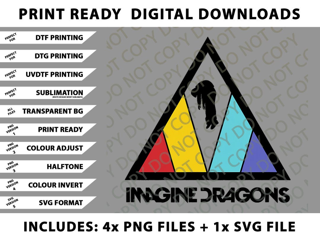 Imagine Dragons Triangle Logo Png Bundle, SVG Files, Digital Downloads ...