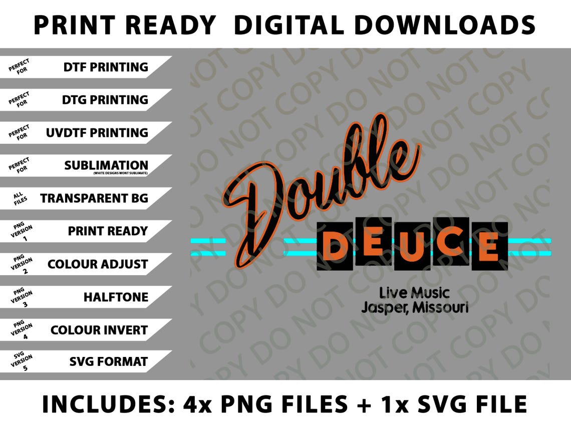 Double Deuce Shirt, Road House Movie Png Bundle, SVG Files, Digital ...