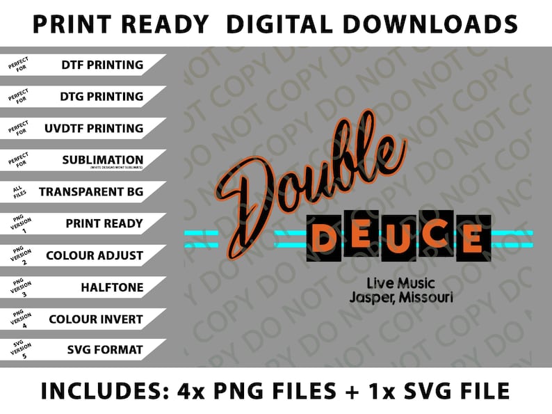 Double Deuce Shirt, Road House Movie Png Bundle, SVG Files, Digital ...