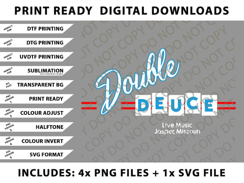Double Deuce Shirt, Road House Movie Png Bundle, SVG Files, Digital ...