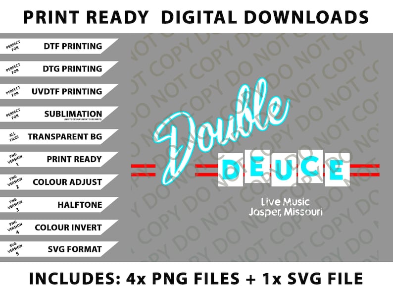 Double Deuce Shirt, Road House Movie Png Bundle, SVG Files, Digital ...