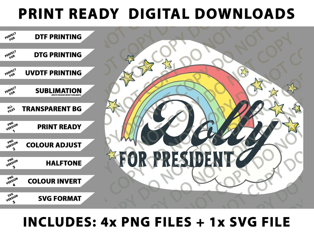 Dolly Parton for President Png Bundle, SVG Files, Digital Downloads - Etsy