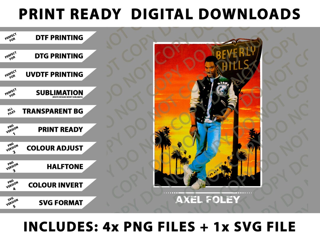 Axel Foley Axel Foley Png Bundle, SVG Files, Digital Downloads - Etsy