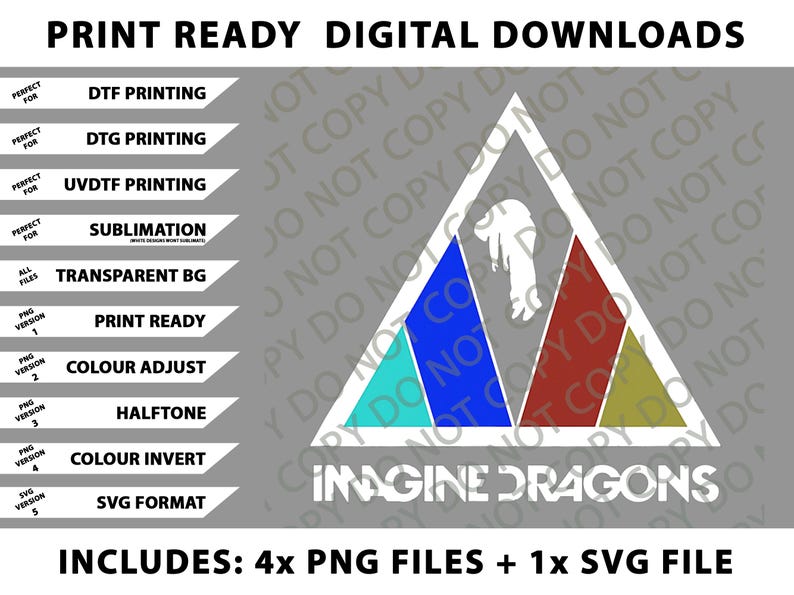 Imagine Dragons Triangle Logo Png Bundle, SVG Files, Digital Downloads ...