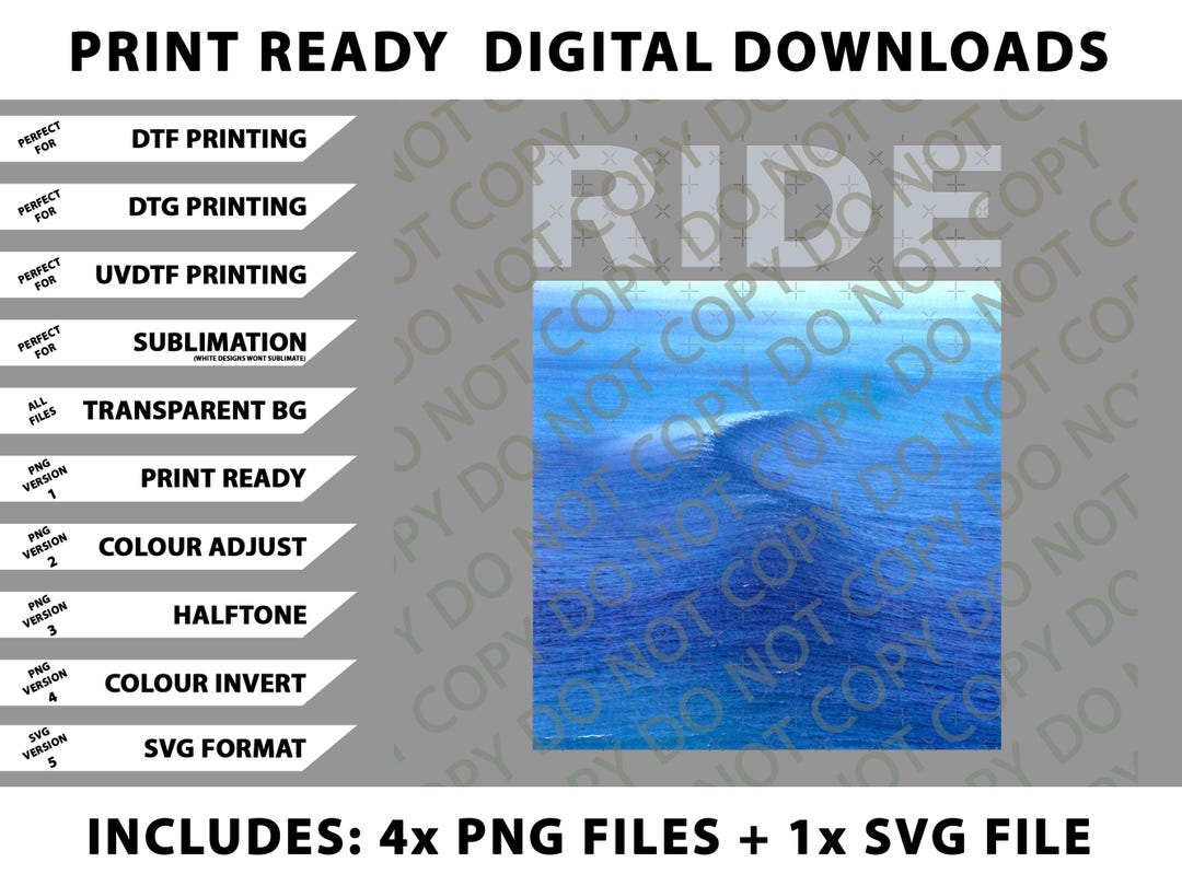 Ride - Nowhere Premium Png Bundle, SVG Files, Digital Downloads - Etsy