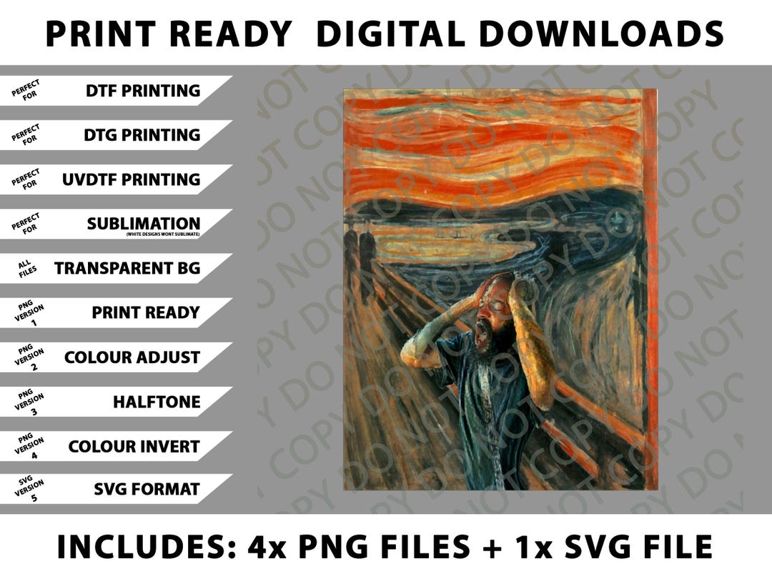 The Scream Death Grips Png Bundle, SVG Files, Digital Downloads - Etsy