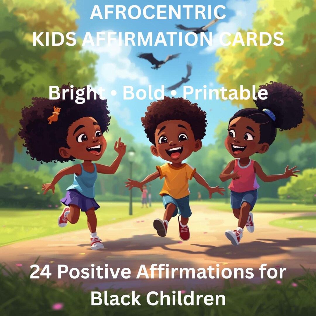 Afrocentric Kids Affirmation Cards | Printable Positive Affirmations ...