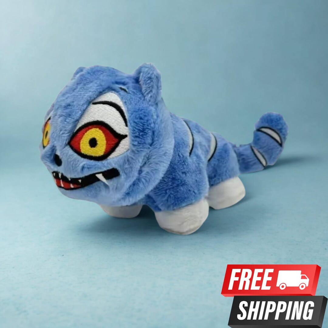 Tiger Kpop Plushie - Kawaii Anime Plush Toy, Blue Tiger Soft Plush Doll ...