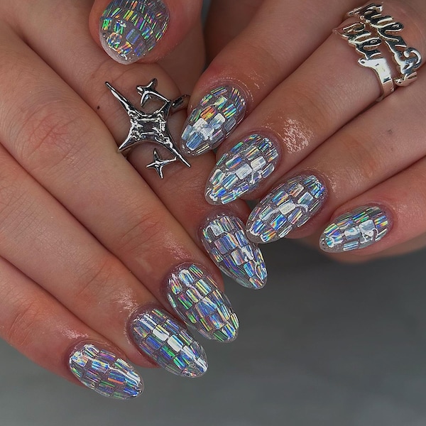 Disco Nails - Etsy