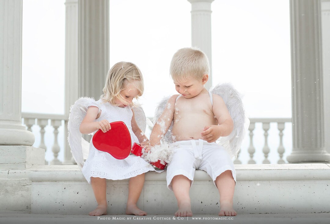Valentine's Cupid's Perch- White Heaven Angel Pillars Digital ...