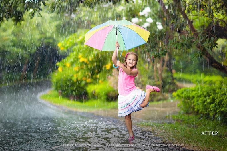 Rain & Puddles Overlays 15 Digital Photo Overlays for Fine - Etsy