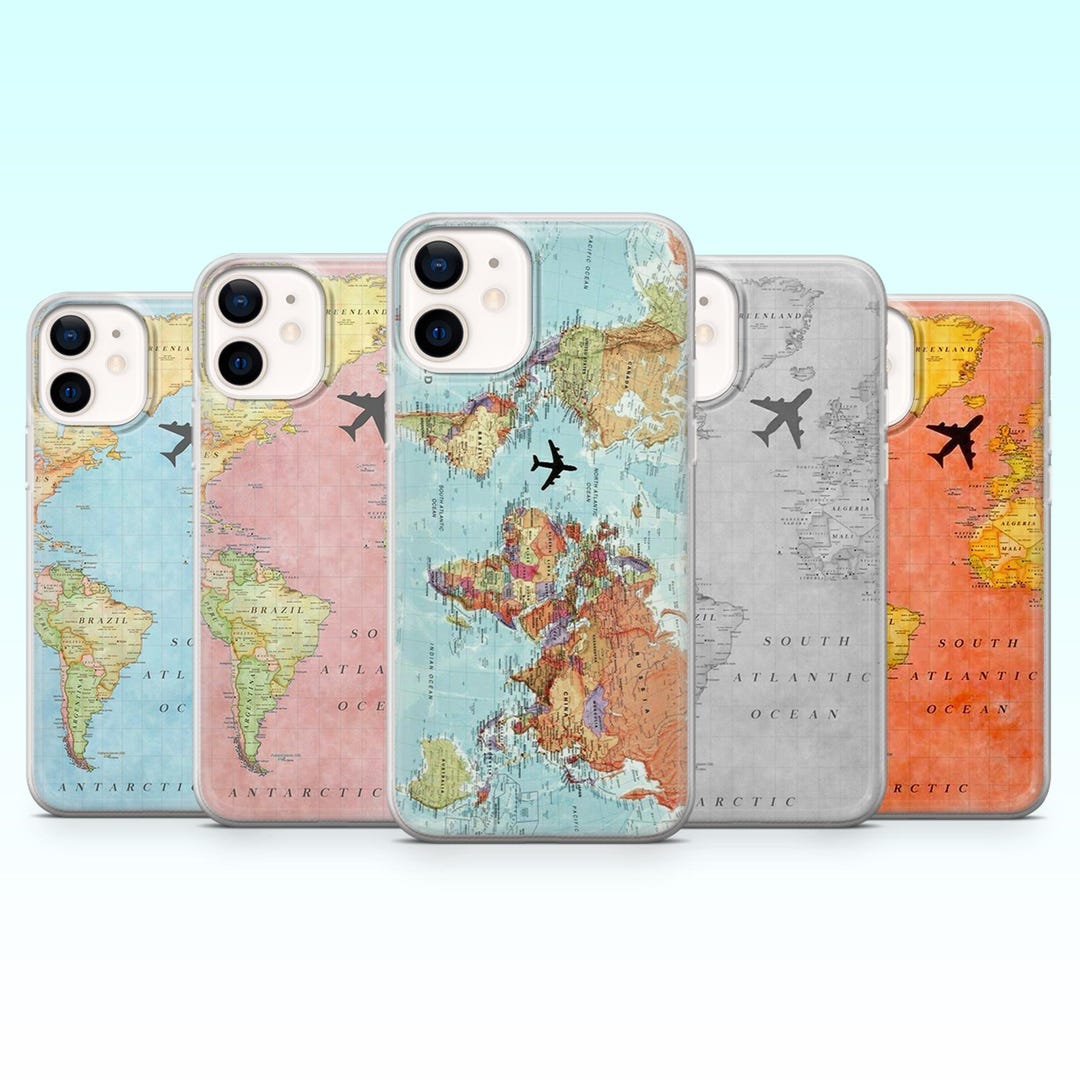World Map Phone Case Geography Historical Cover for iPhone 17pro, 16 ...