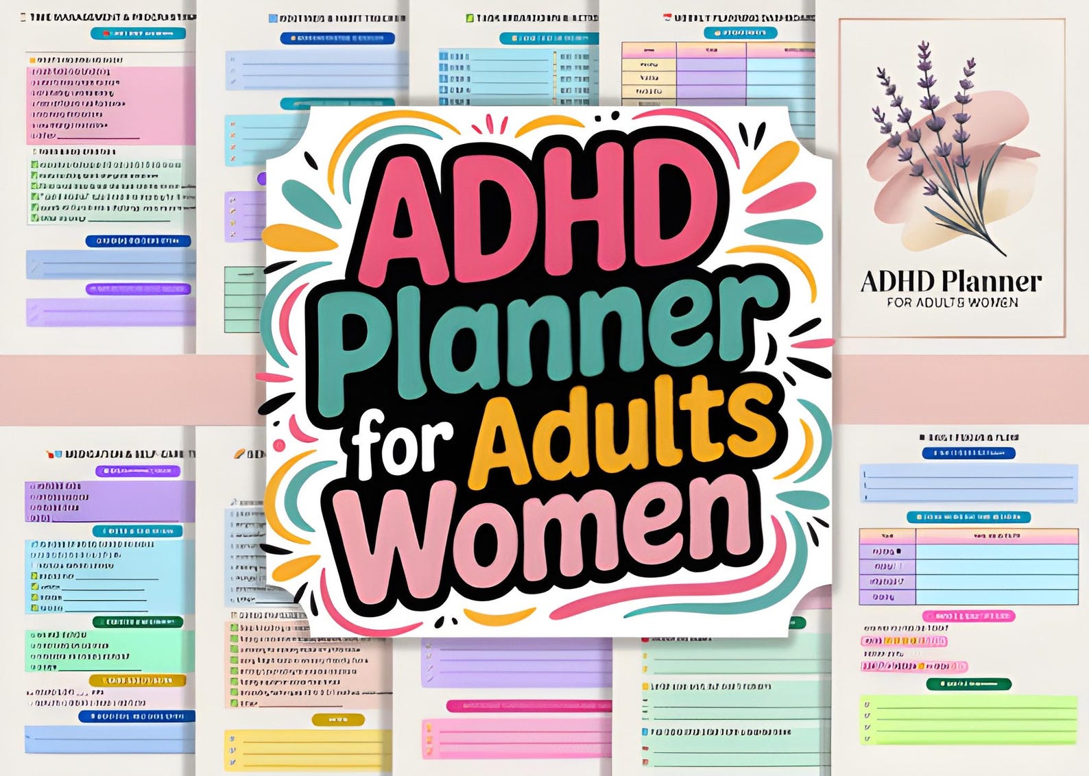ADHD Planner for Adult Women, Executive Function Workbook, Daily ...