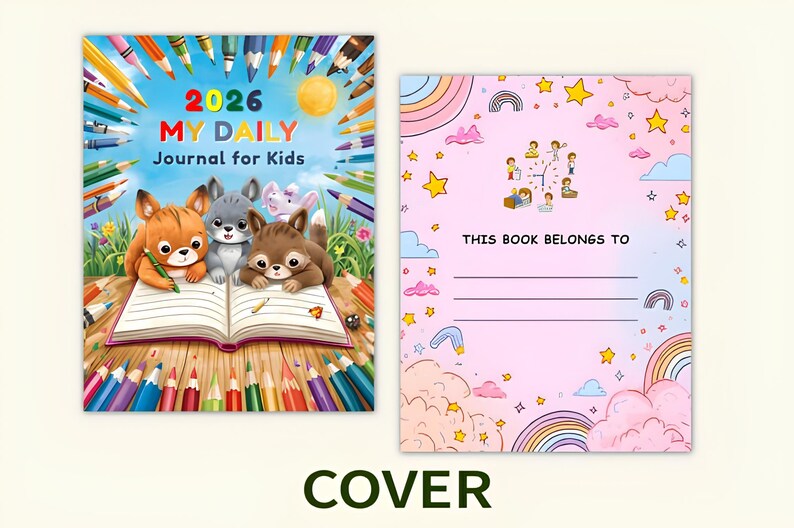 2026 Kids Daily Journal | Printable Routine & Gratitude (canva Template ...