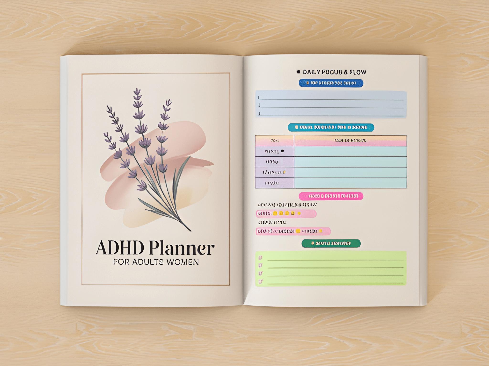 ADHD Planner for Adult Women, Executive Function Workbook, Daily ...