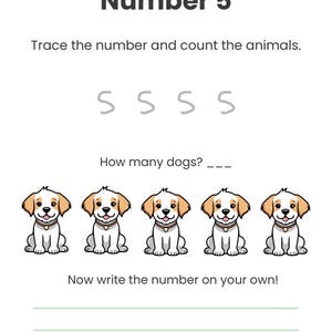 Number Tracing Workbook Printable | Numbers 1–20 | Preschool Counting ...