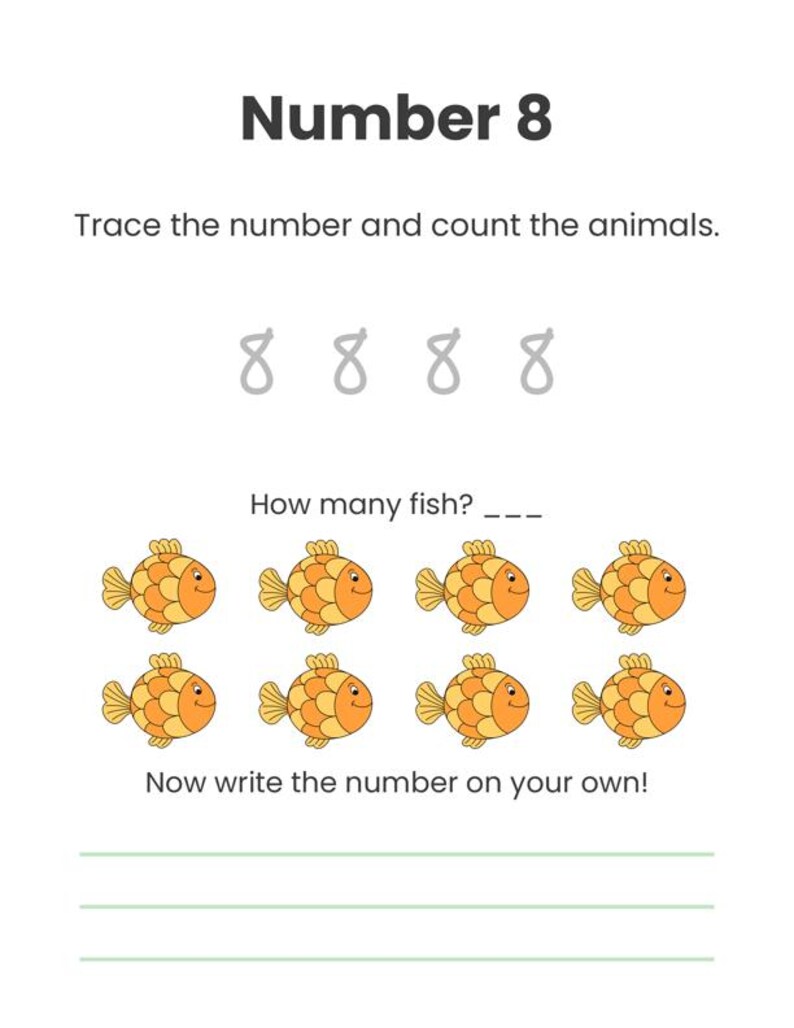 Number Tracing Workbook Printable | Numbers 1–20 | Preschool Counting ...