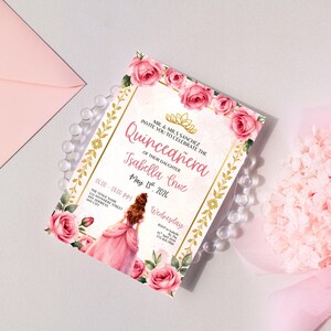 Quinceanera Invitation, Sweet Sixteen Birthday Invite, Quince Sweet 16 ...