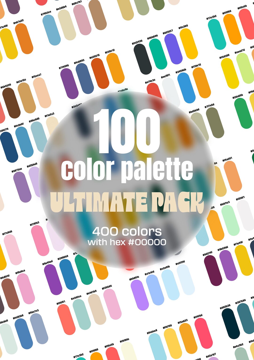 Pack of 100 Color Palettes With 400 Samples - Etsy