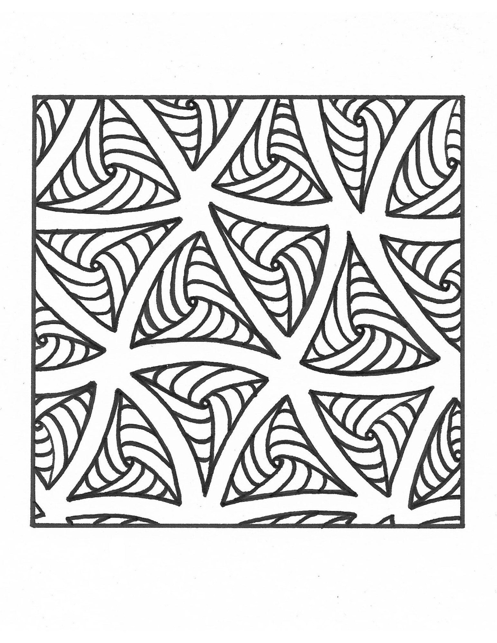11 Hand Drawn Zentangle-inspired Coloring Sheets | Zendoodle Activity ...