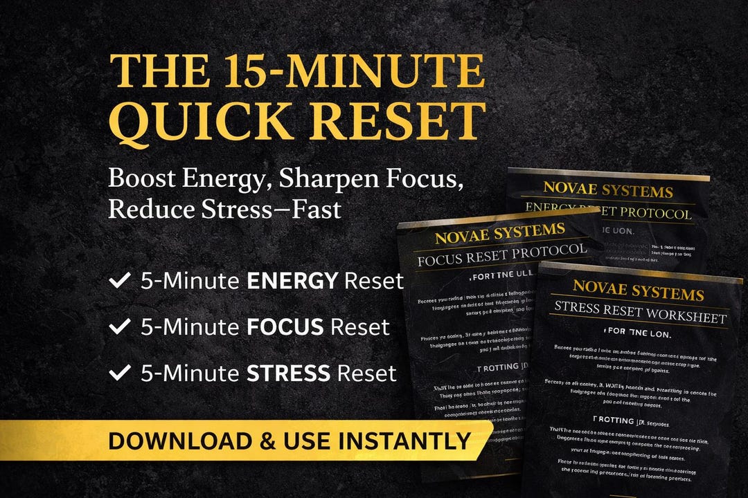 15-minute Total Reset System | Energy, Focus & Stress Reset Bundle ...